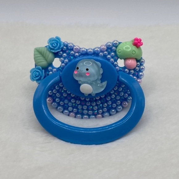 Handmade | Other | Blue Dinosaur Adult Pacifier | Poshmark